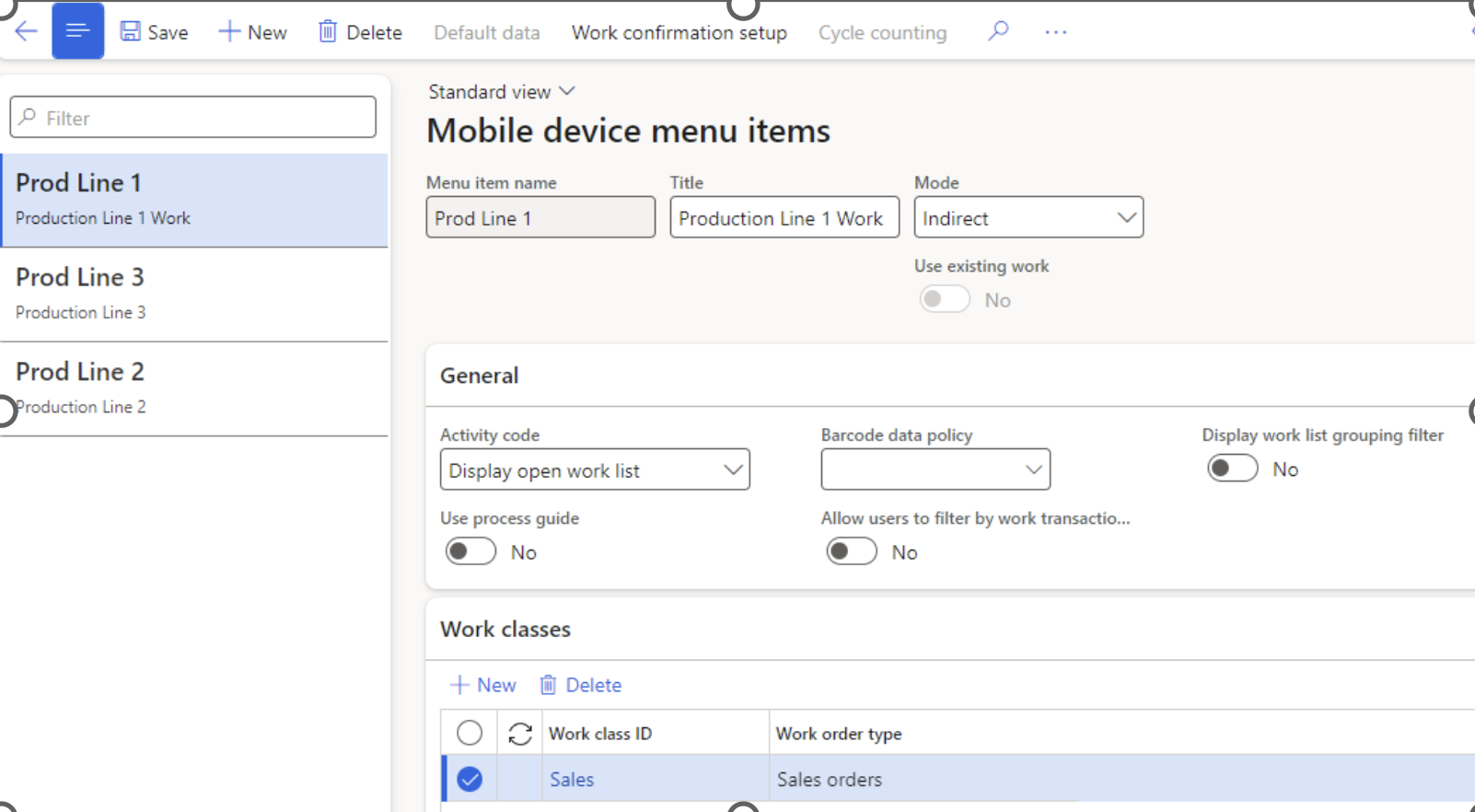 Filter Warehouse Work by Production Line with Work Pool in D365
